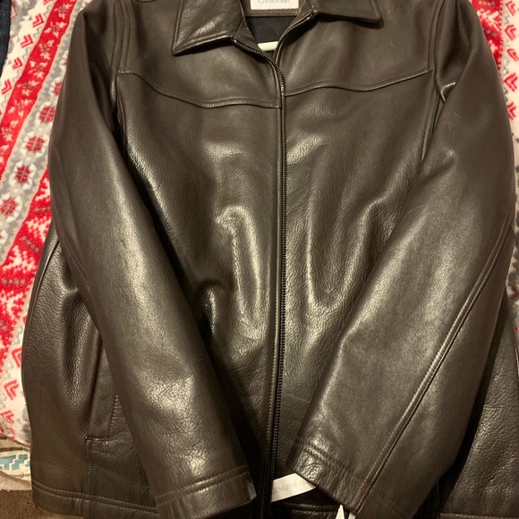 Calvin Klein | Jackets & Coats | Calvin Klein Mens Leather Jacket ...